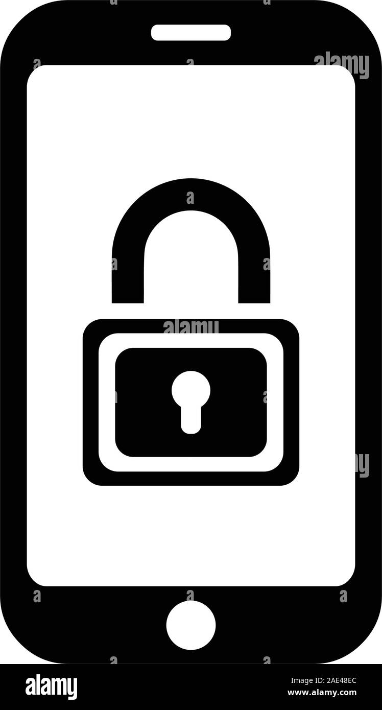 Lock, password, touch mobile, security icon Stock Vector Image & Art ...