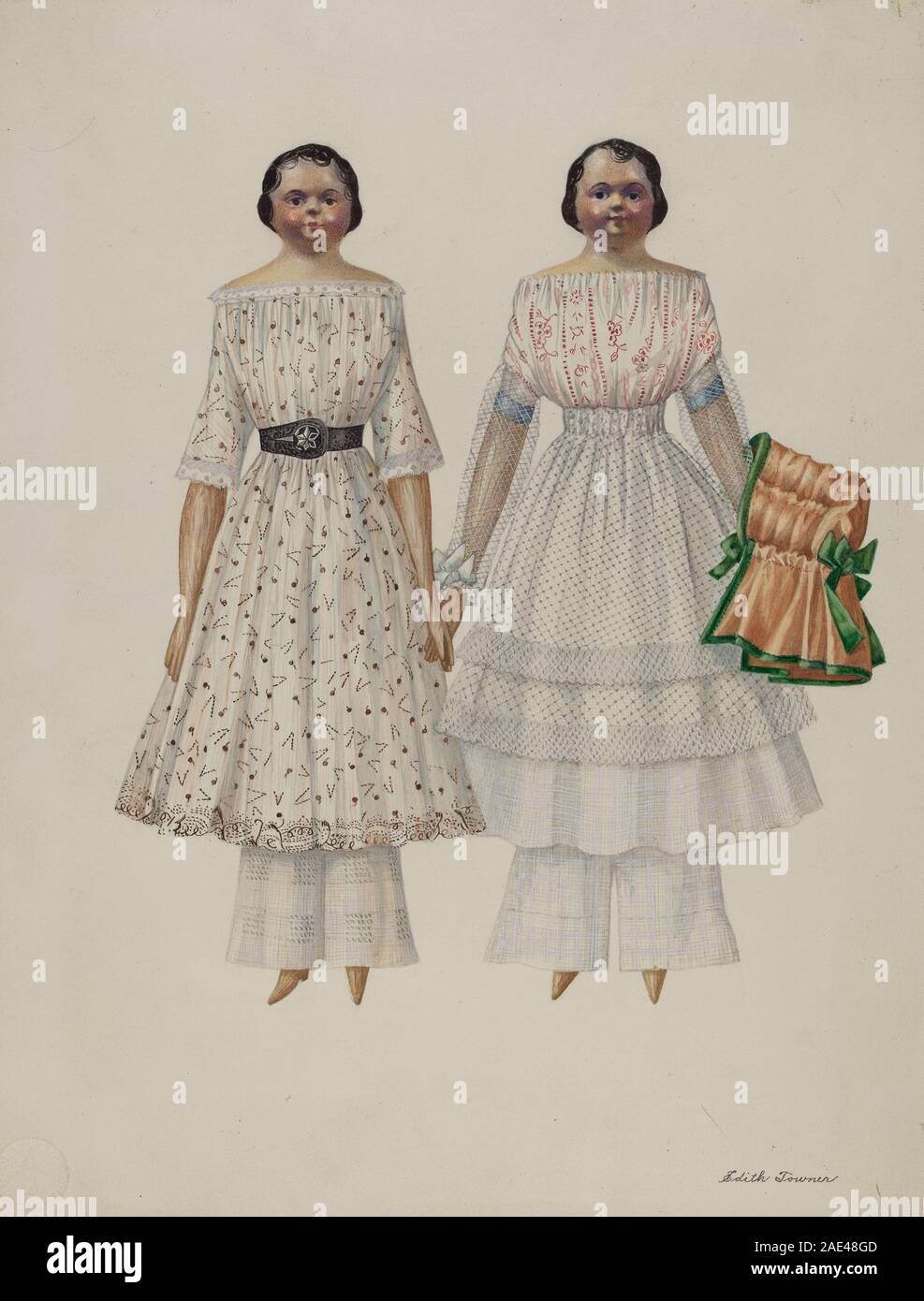 Dolls - Molly and Polly; c. 1937 Edith Towner, Dolls - Molly and Polly ...