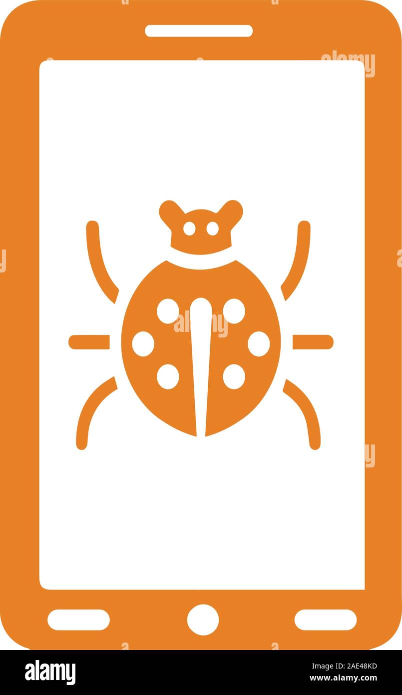 Mobile bug alert virus Stock Vector Images - Alamy