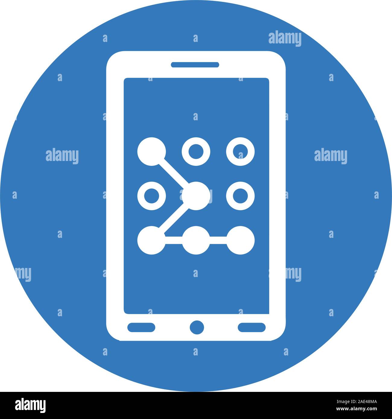 Lock, password, touch mobile, security icon Stock Vector Image & Art ...