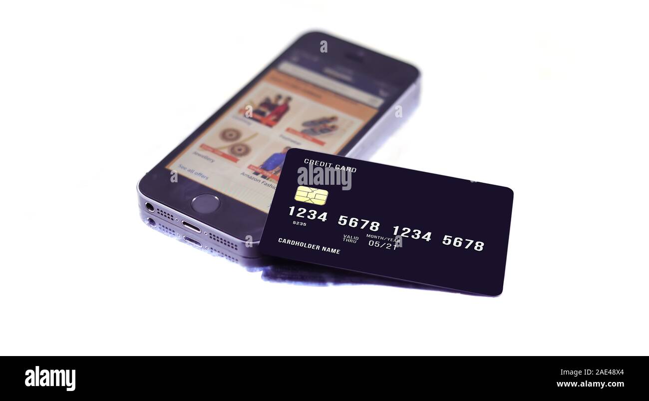 Online payment using debit card Cut Out Stock Images & Pictures - Alamy