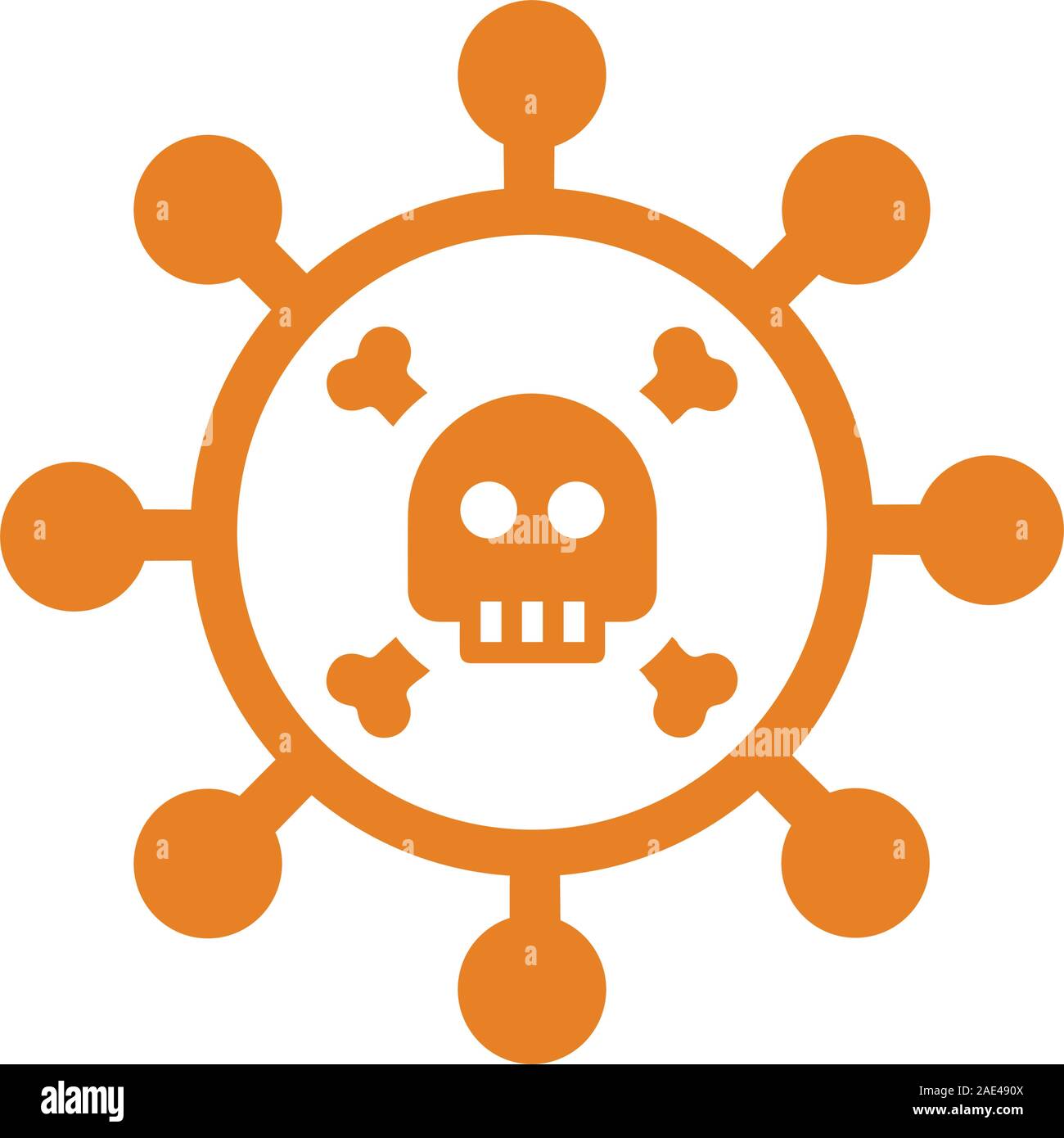 Beautiful design and fully editable Malware, threat, harmful virus icon ...