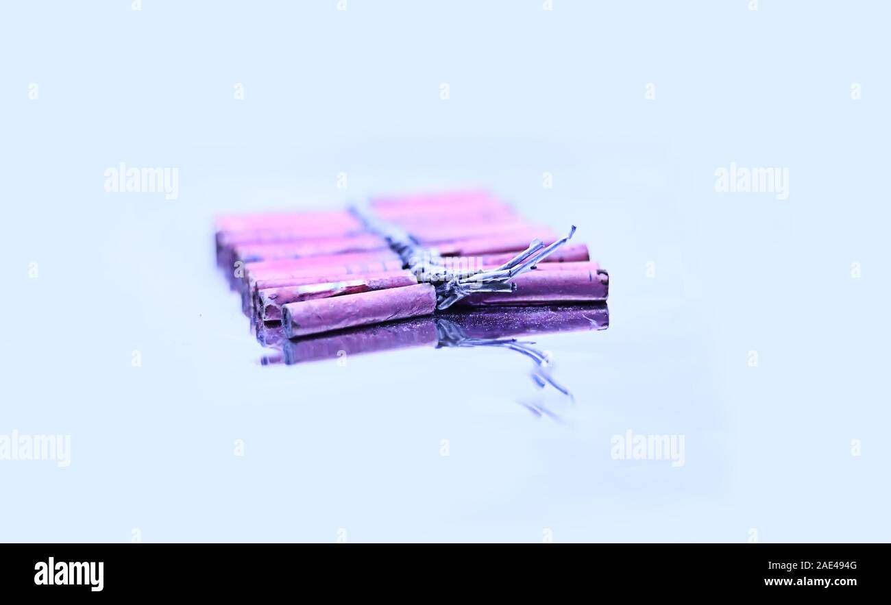 Firecrackers String isolated on white backgrounds Stock Photo - Alamy