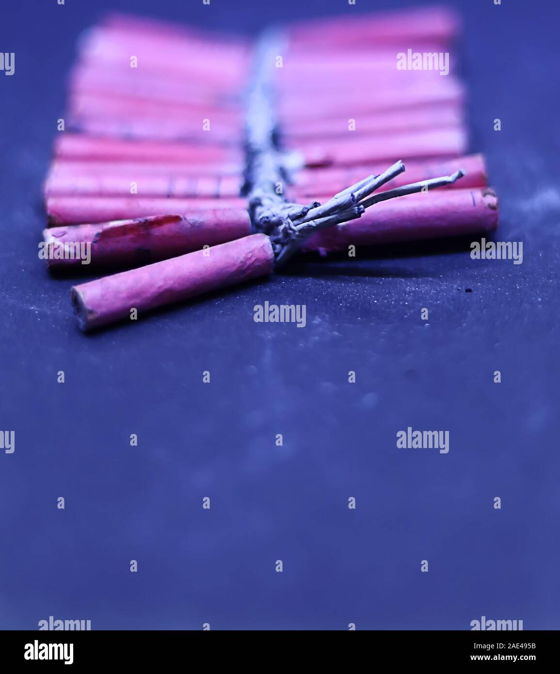 Firecrackers String isolated on black backgrounds Stock Photo - Alamy