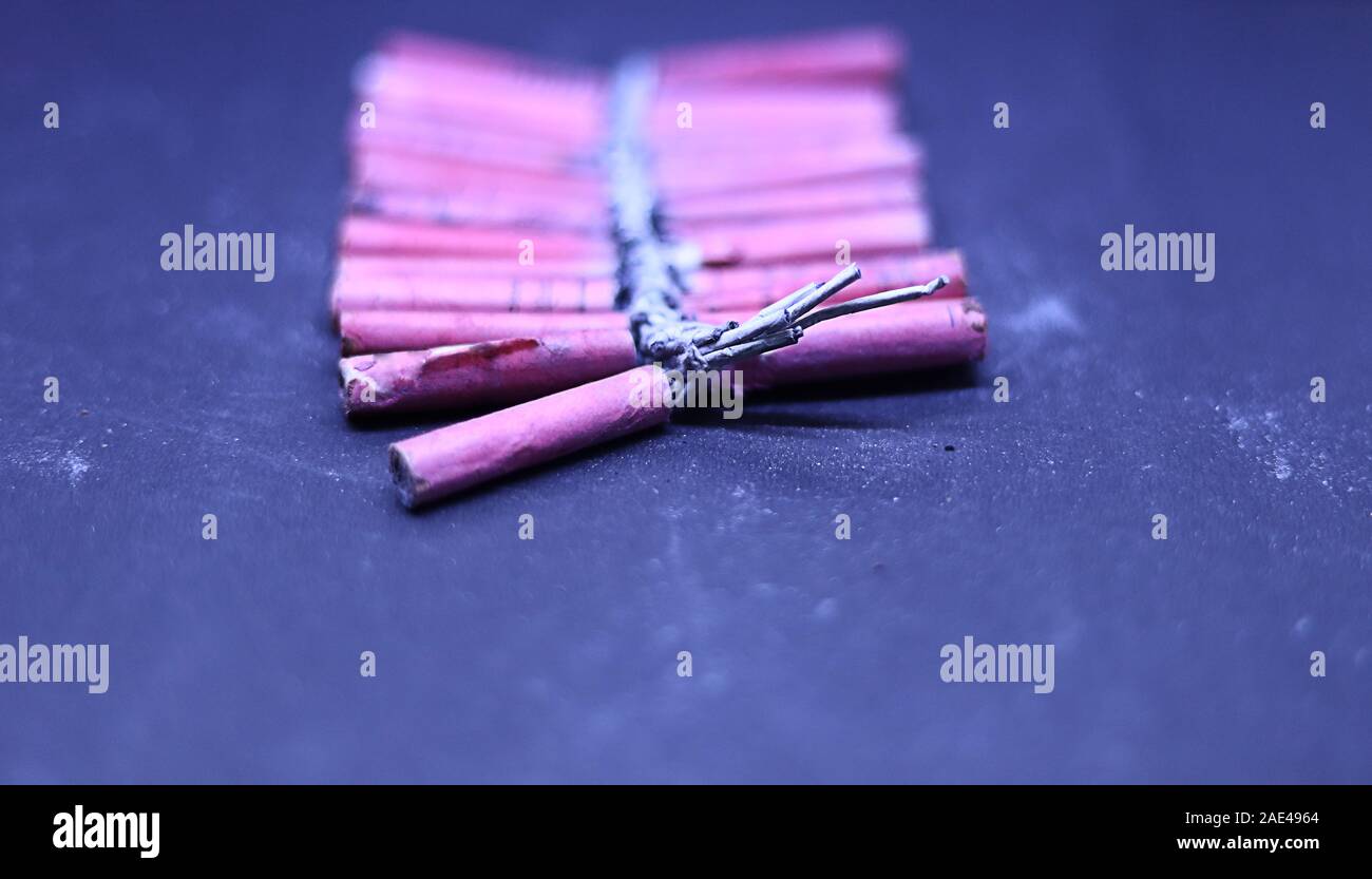 firecrackers for Diwali festival on black backgrounds Stock Photo - Alamy
