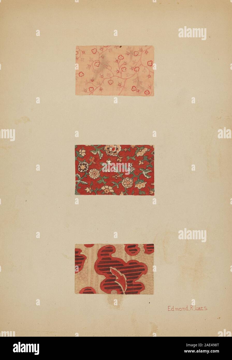 Textile Samples; c. 1938 Edmond Lorts, Textile Samples, c 1938 Stock ...