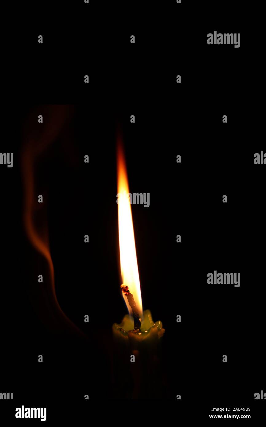 Candle light in the dark room Stock Photo - Alamy