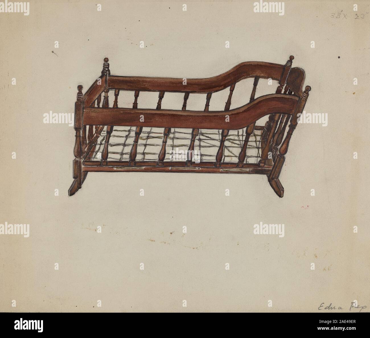 Baby's Cradle; 1935/1942 Edna C Rex, Baby's Cradle, 1935-1942 Stock ...