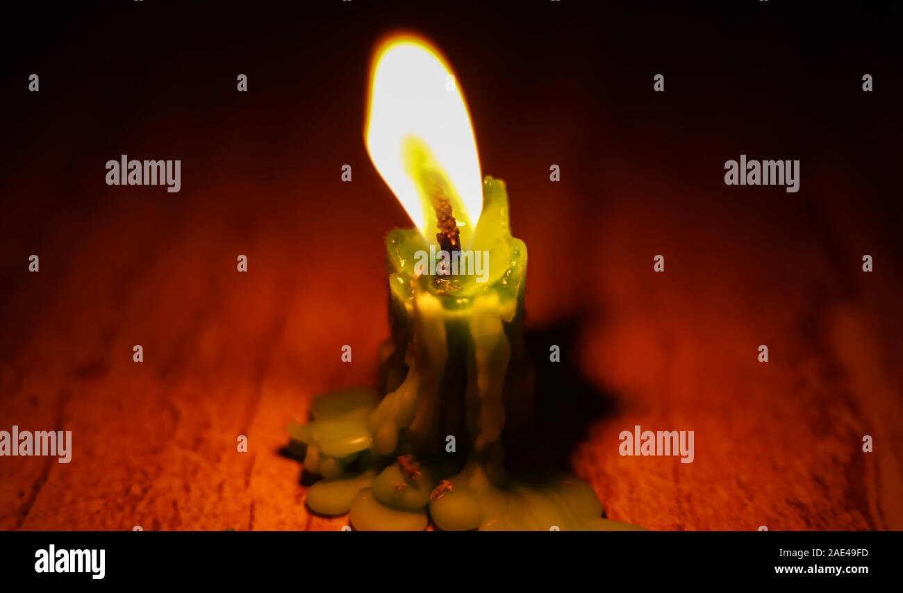 Candle light in the dark room Stock Photo - Alamy