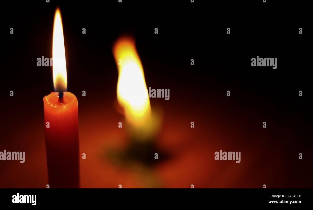 Candle light in the dark room Stock Photo - Alamy