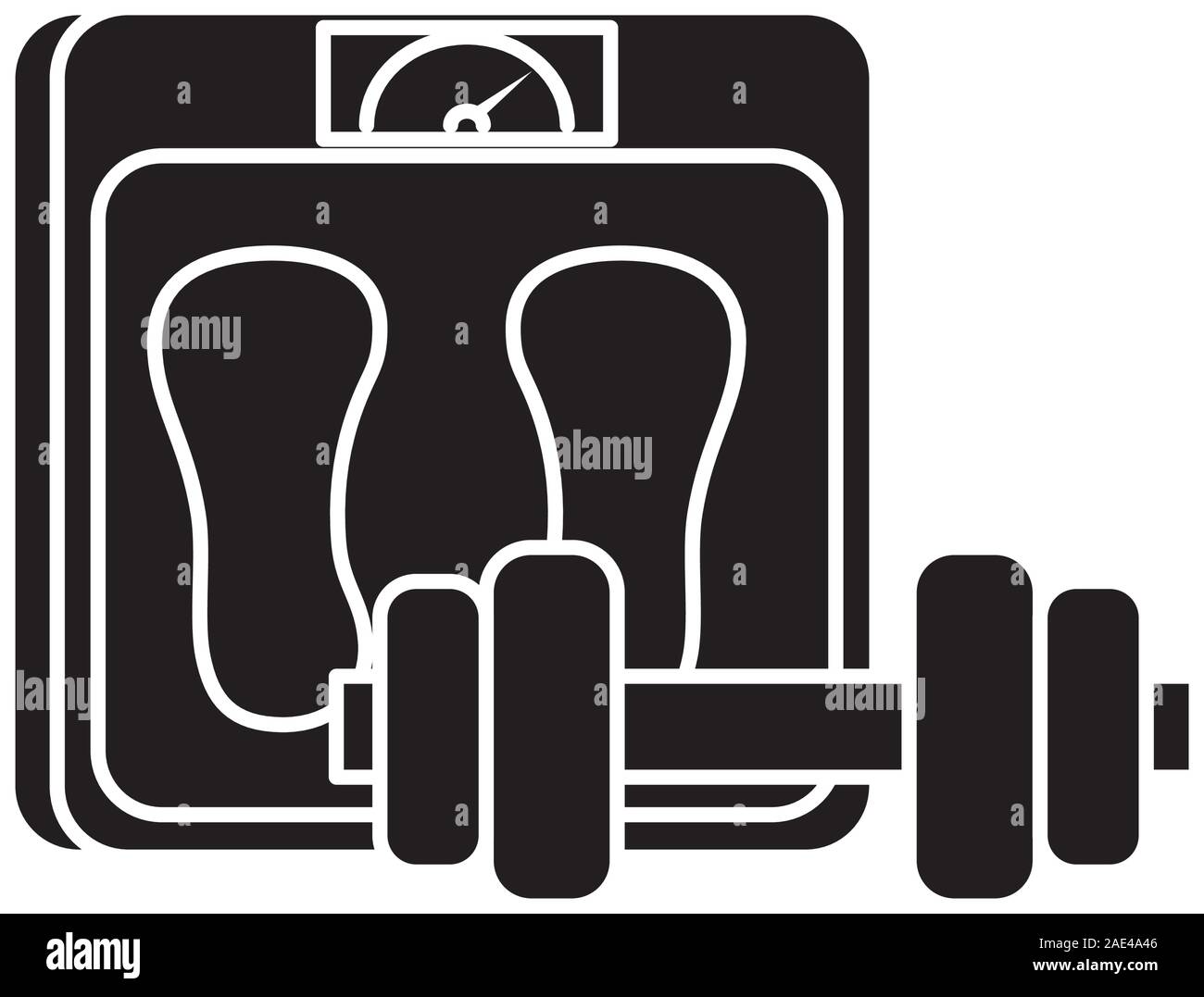 Isolated fitness scale and weight vector design Stock Vector Image ...