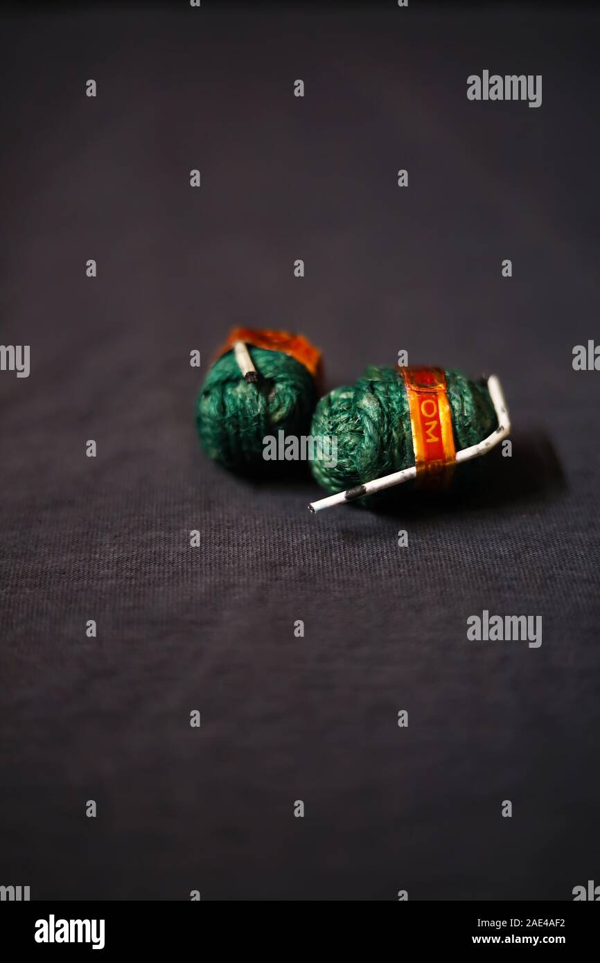 Diwali fire bomb cracker on black backgrounds Stock Photo - Alamy