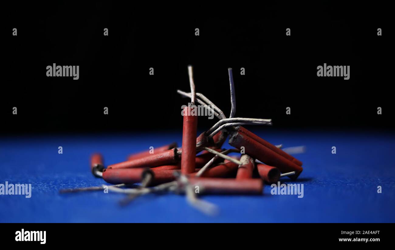 Firecrackers isolated on black backgrounds Stock Photo - Alamy