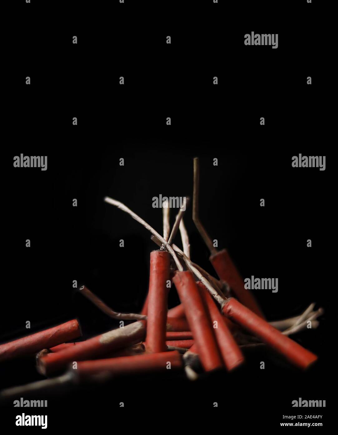 Firecrackers isolated on black backgrounds Stock Photo - Alamy