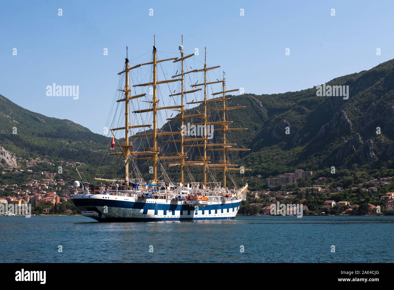 "Royal Clipper", the largest square-rigged ship in service today, at ...