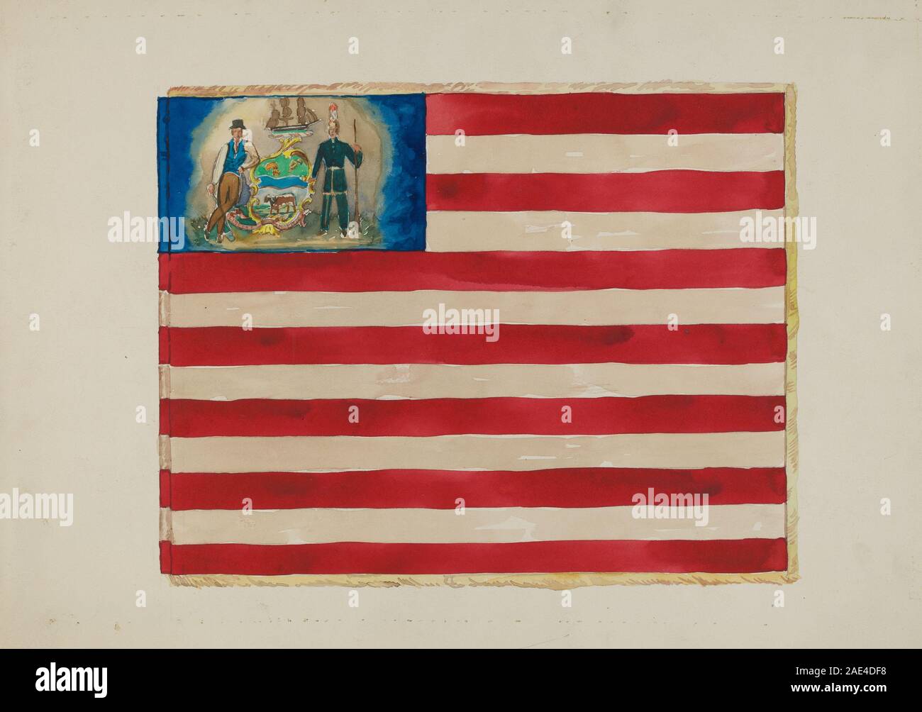 Flag: Mexican War; c. 1936 Edward Grant, Flag - Mexican War, c 1936 ...