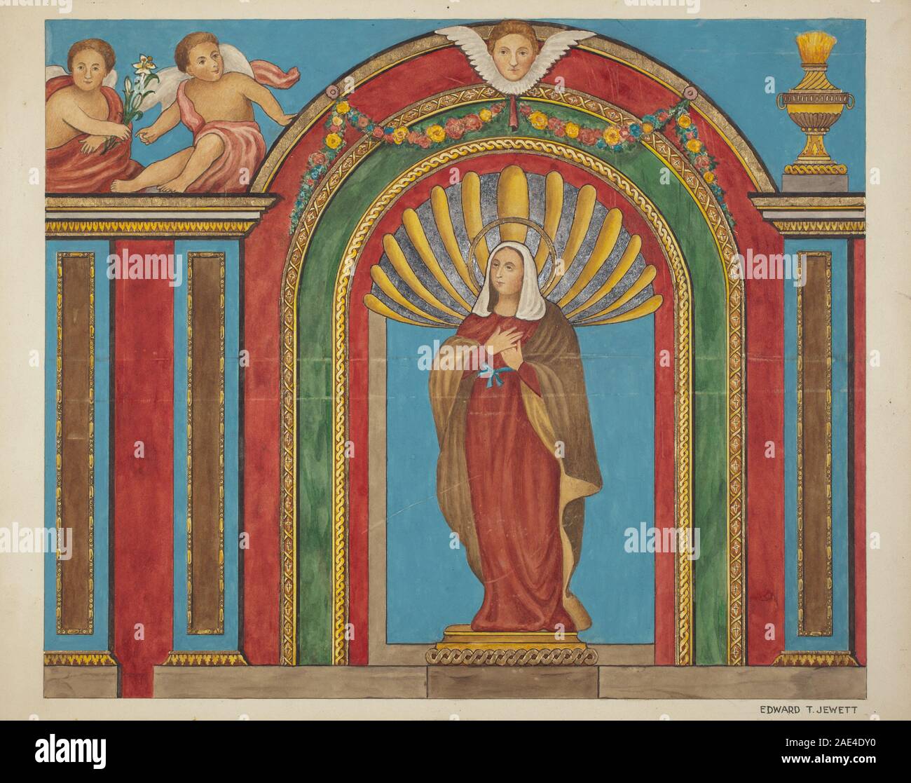 Fragment of Reredos; c. 1940 Edward Jewett, Fragment of Reredos, c 1940 ...