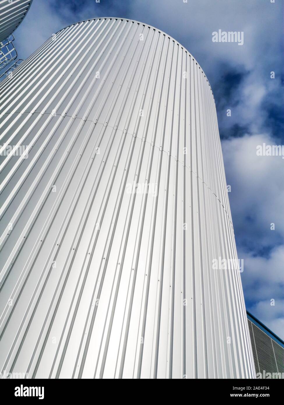 Biomass crane for handling Waste, Slag, Sludge, Straw bale Stock Photo ...