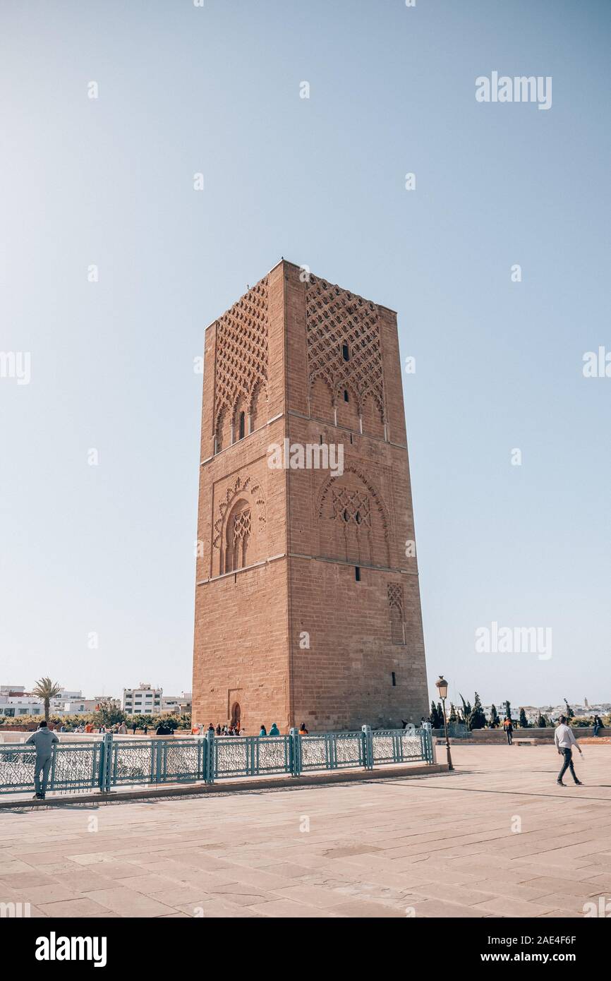 Famous Hassan Tower in Rabat, Morocco Stock Photo - Alamy