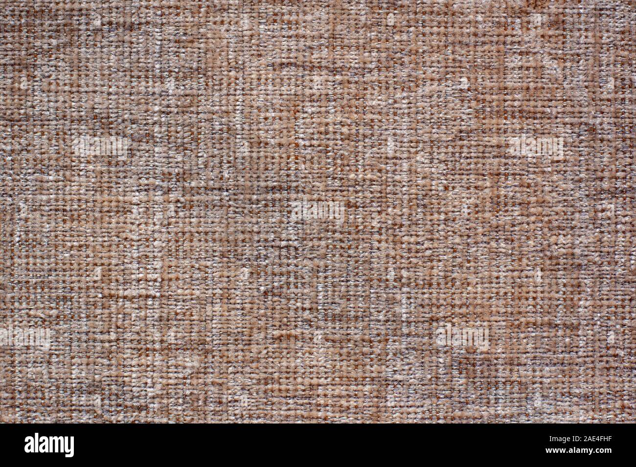 Color fabric texture. Soft brown fabric with woolen threads. Copy space ...