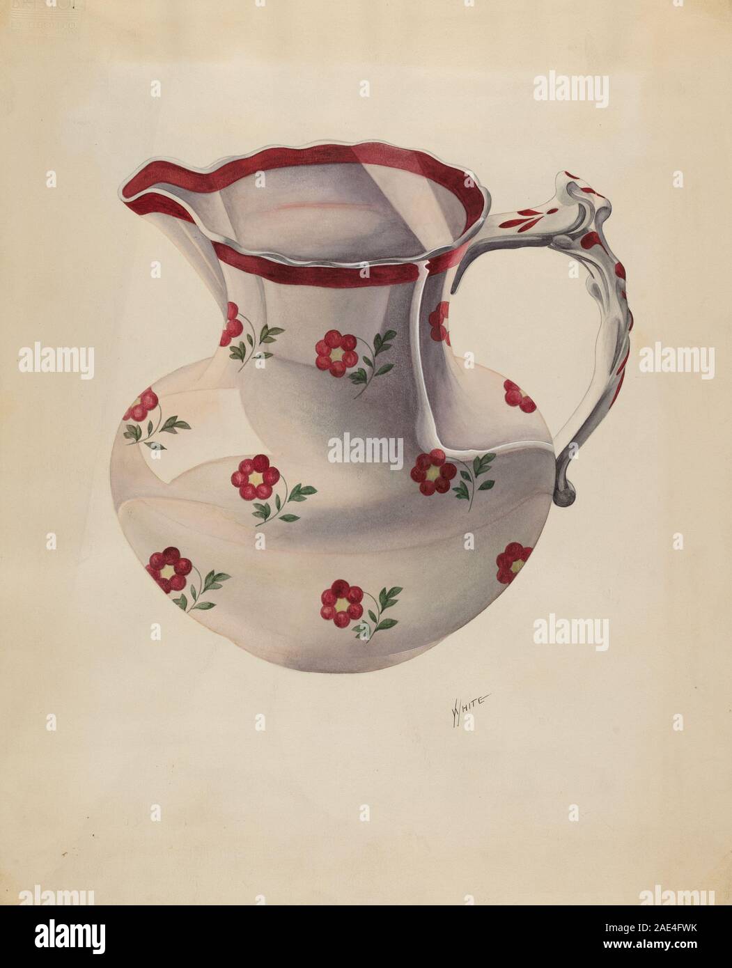 Pitcher; c. 1936 Edward White, Pitcher, c 1936 Stock Photo - Alamy