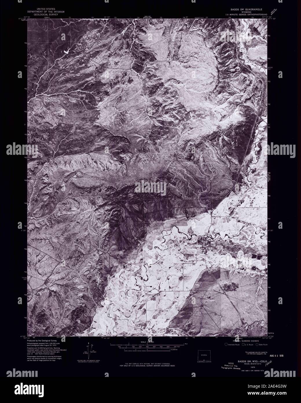 Map of baggs hi-res stock photography and images - Alamy