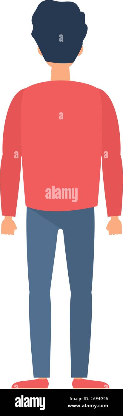 young man back avatar character icon Stock Vector Image & Art - Alamy
