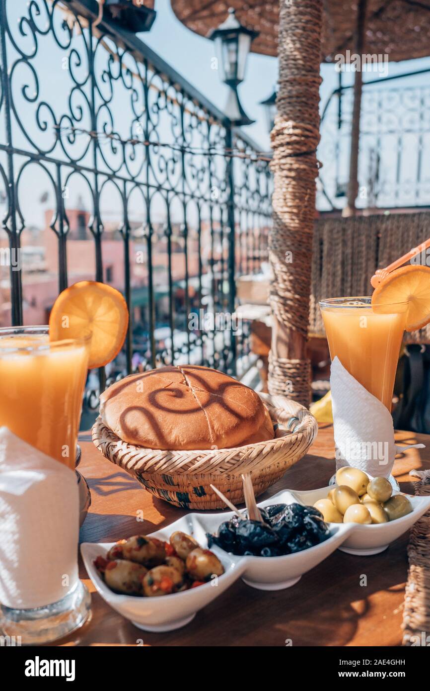 Traditional Food in Marrakech, Morocco Stock Photo - Alamy