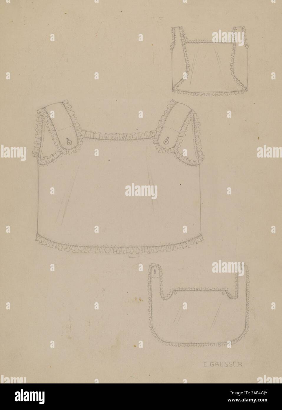 Baby's Bib; 1935/1942 Eleanor Gausser, Baby's Bib, 1935-1942 Stock ...