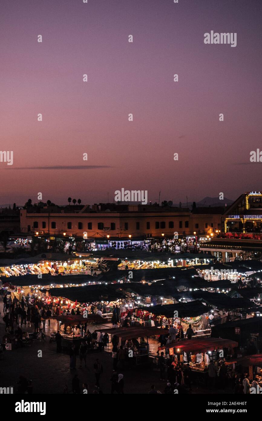 The main square in marrakesh marrakech hi-res stock photography and ...