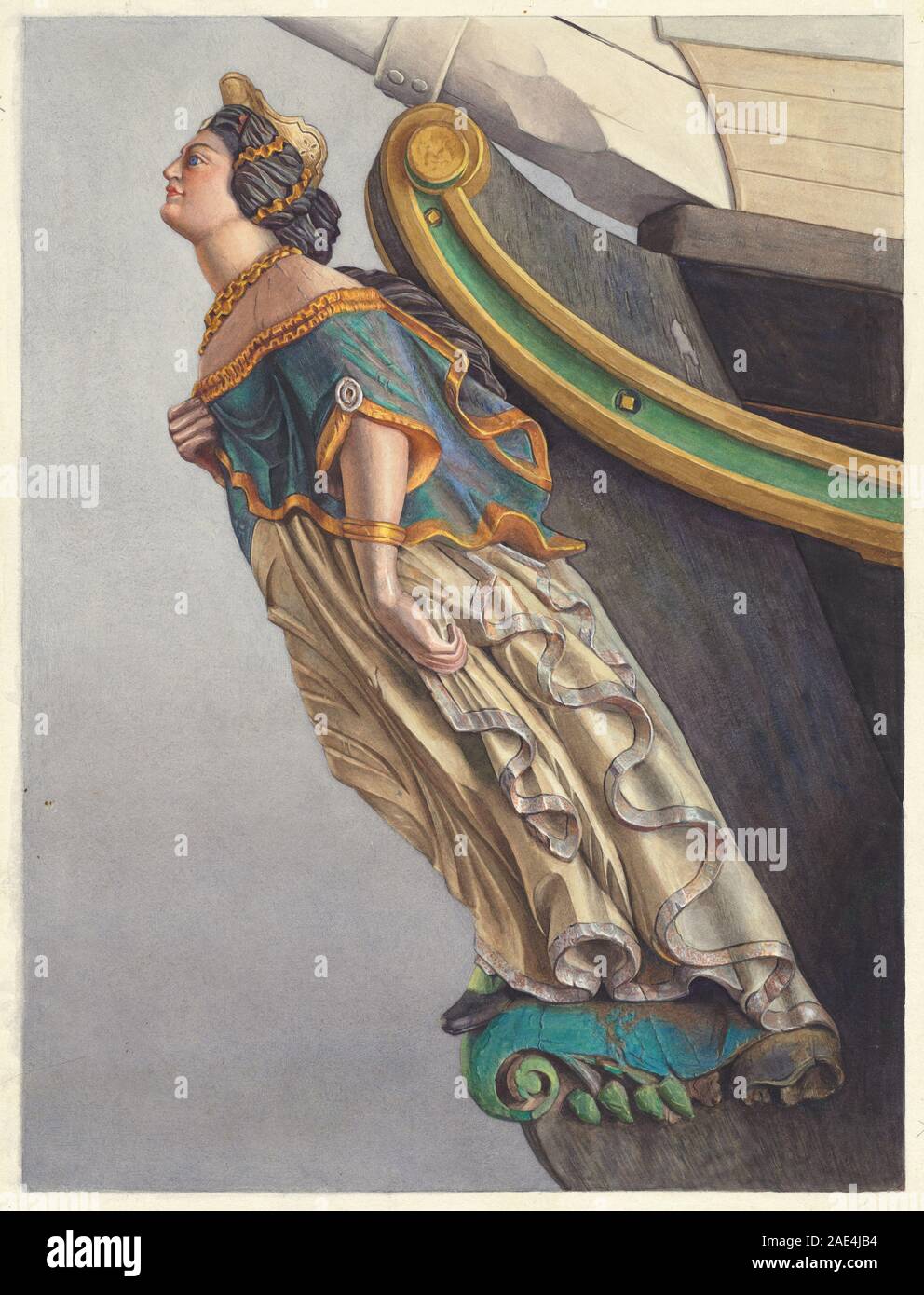 Figurehead; circa 1937 date Elizabeth Moutal, Figurehead, c 1937 Stock ...