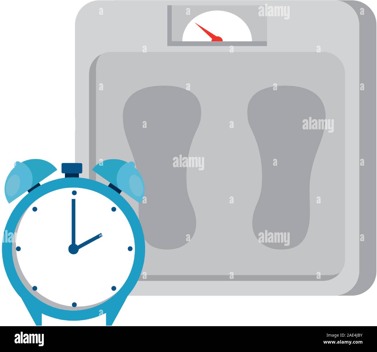 Isolated fitness scale and clock vector design Stock Vector Image & Art ...