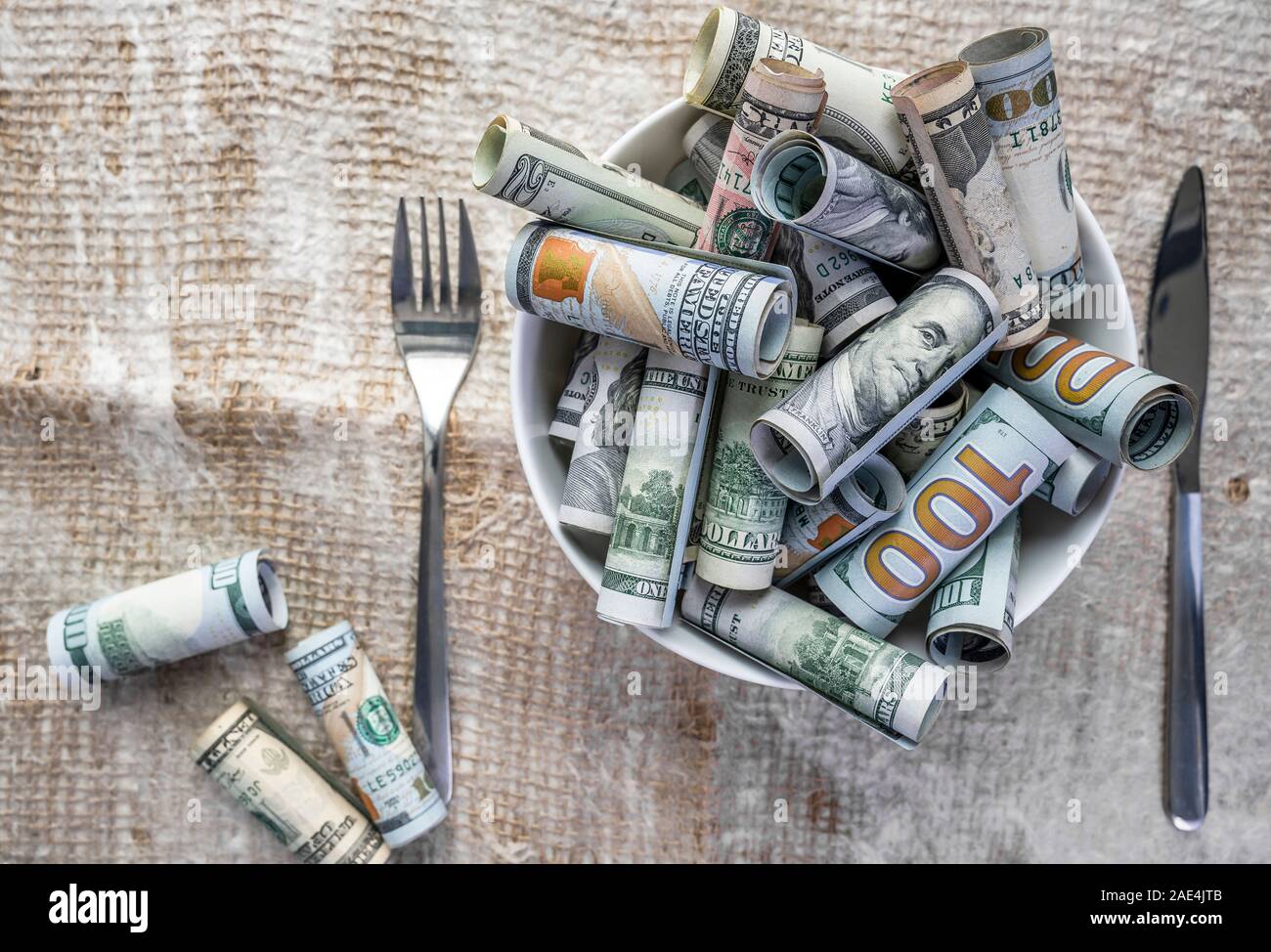 Rolled currency bill dollar bill face hi-res stock photography and ...