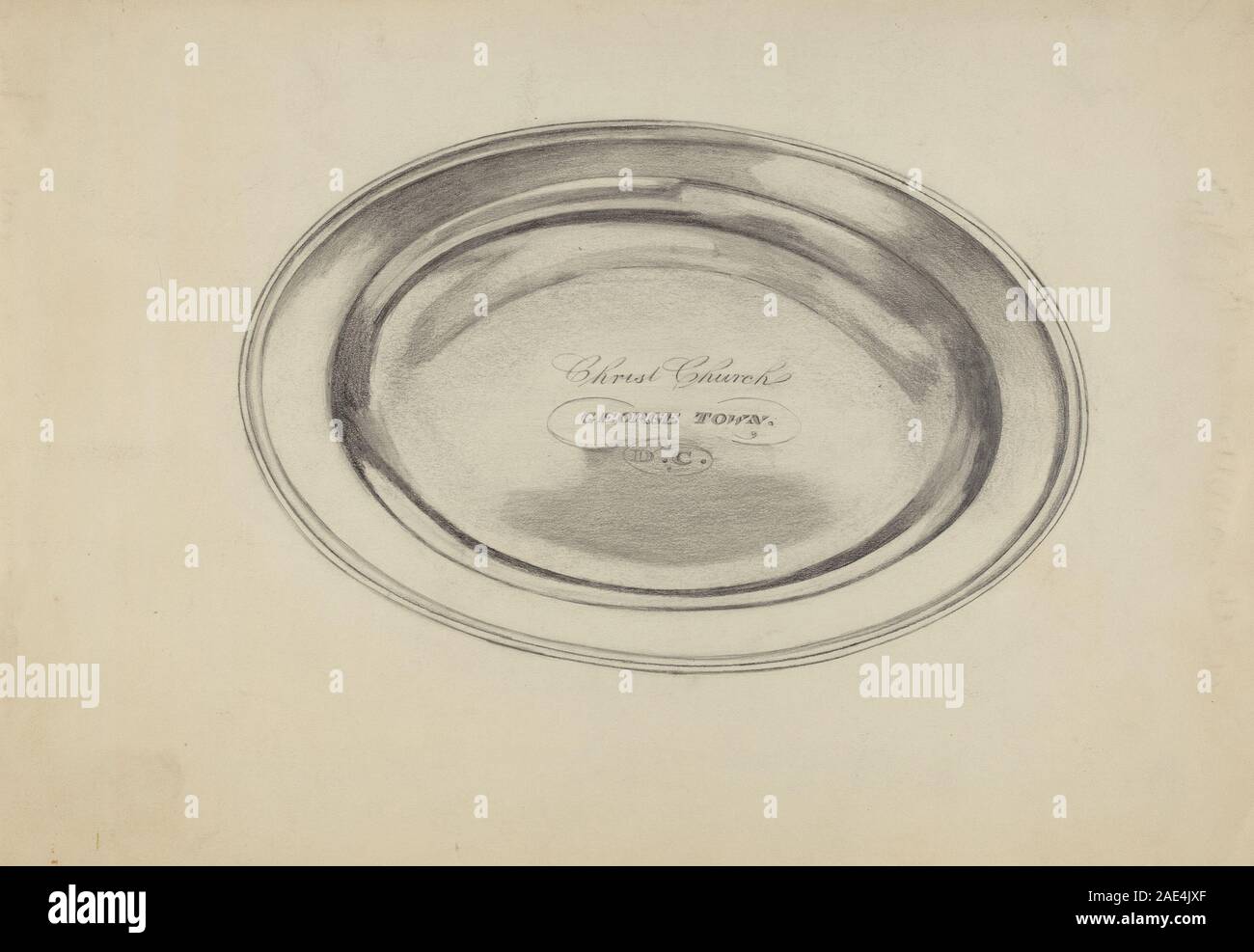This silver communion plate, made between 1935 and 1942 by Ella ...