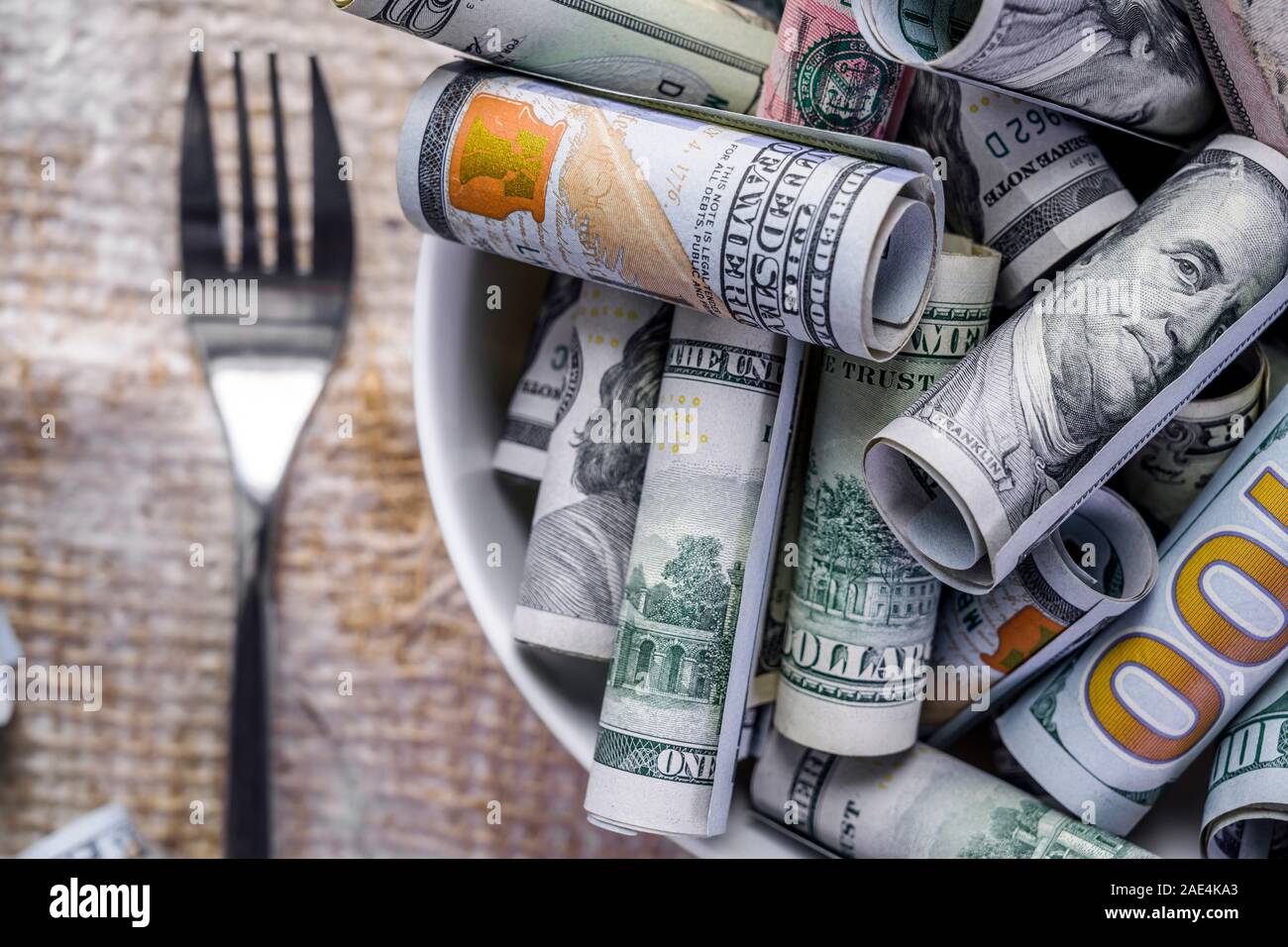 Rolled currency bill dollar bill face hi-res stock photography and ...