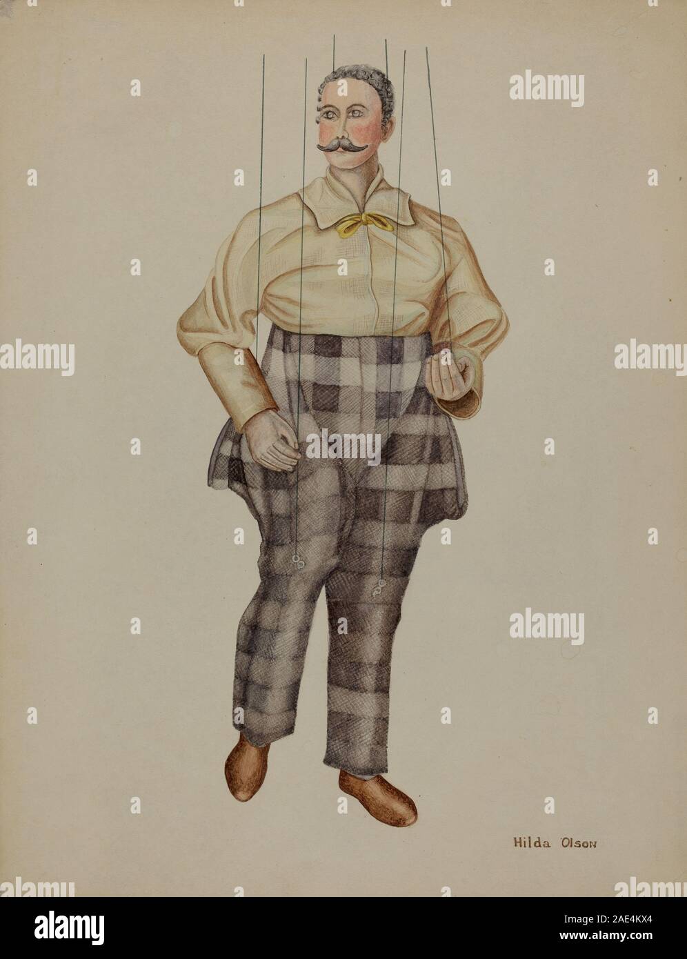 A puppet depicting Simon Legree created by Elmer Weise around 1939 ...