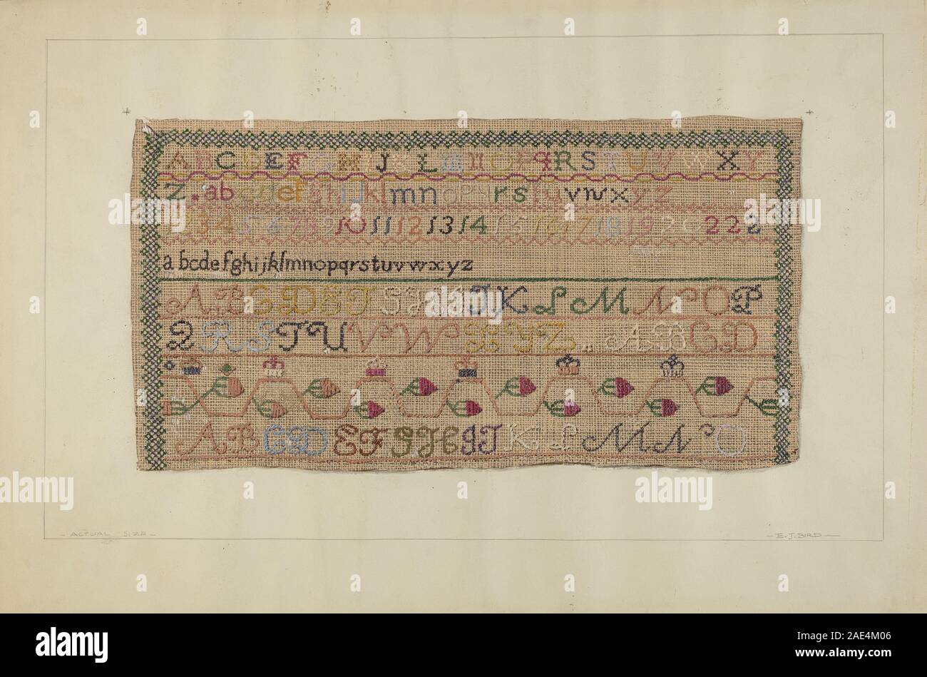 Embroidery sampler hi-res stock photography and images - Alamy