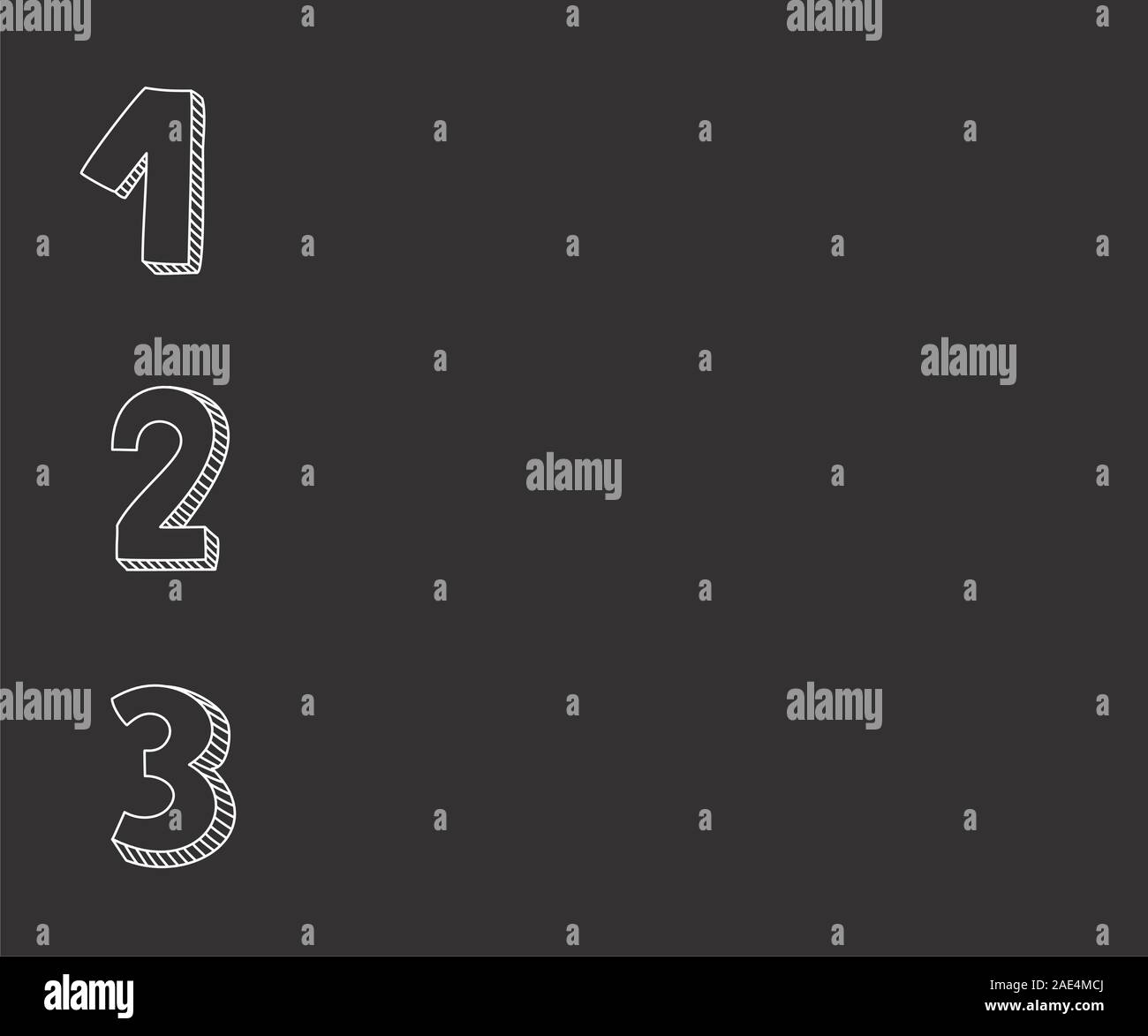 Drawn numbers Black and White Stock Photos & Images - Alamy