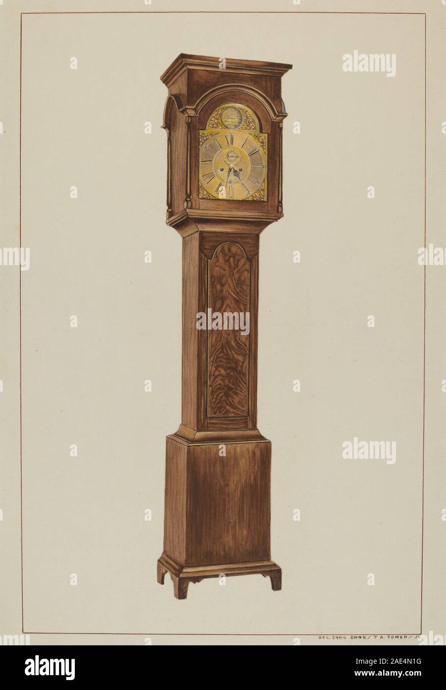 Grandfather Clock; circa 1938 date Ernest A Towers, Jr, Grandfather ...