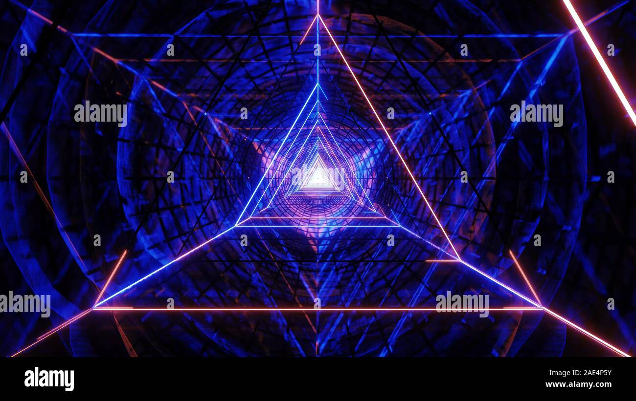 abstract glowig wireframe triangle design with dark abstract background ...