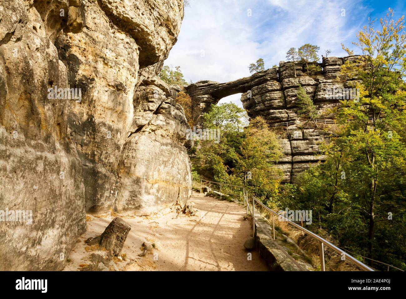 Bohemian switzerland sandstone arch prebischtor hi-res stock ...