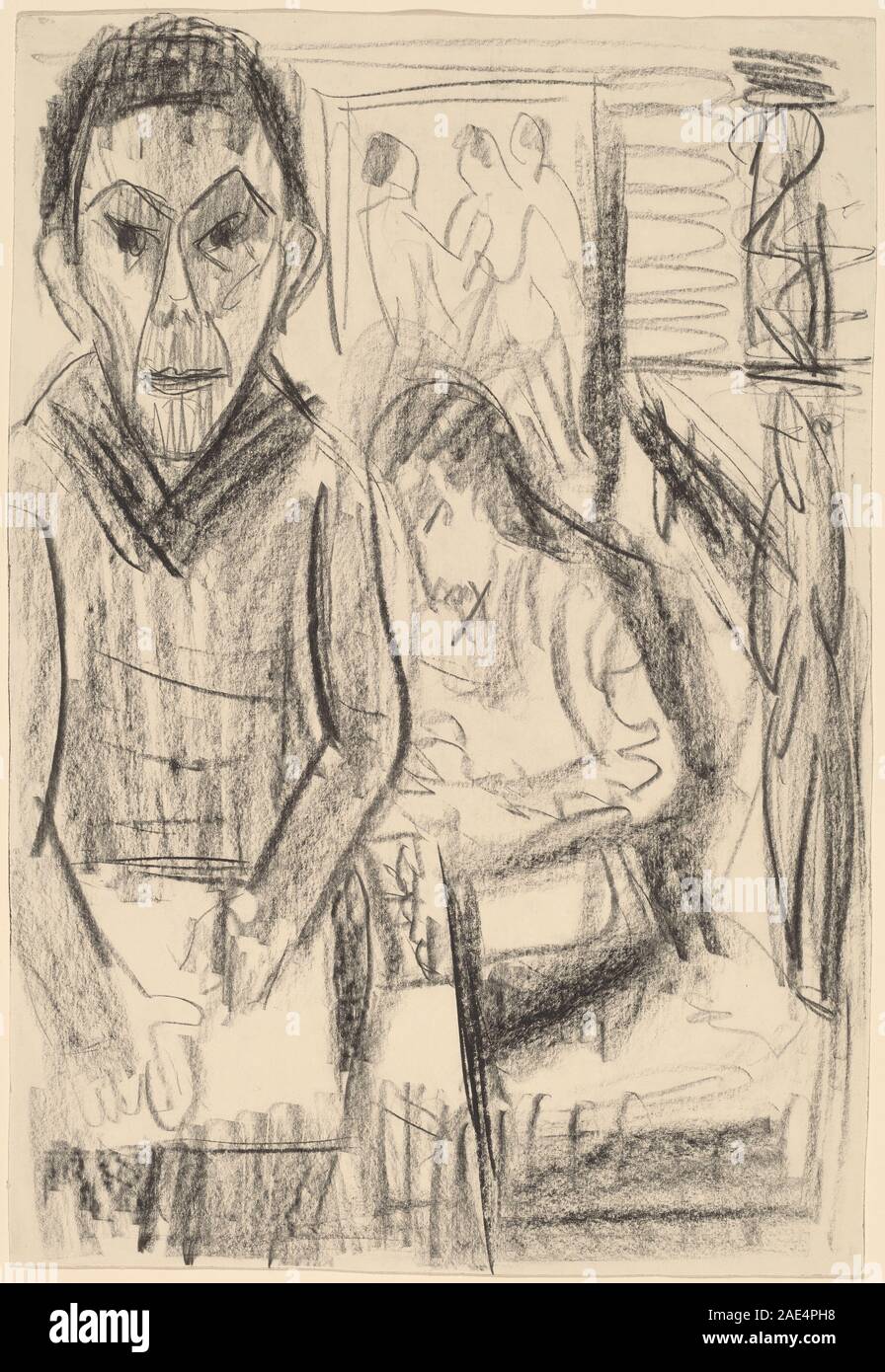 Self-Portrait in the Studio; 1923date Ernst Ludwig Kirchner, Self ...