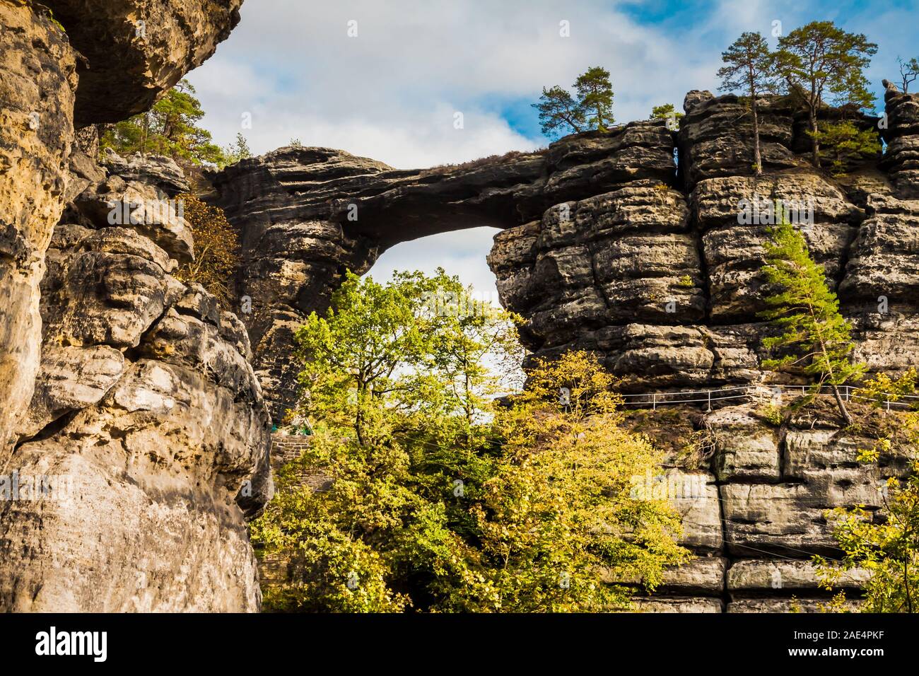 Bohemian switzerland sandstone arch prebischtor hi-res stock ...