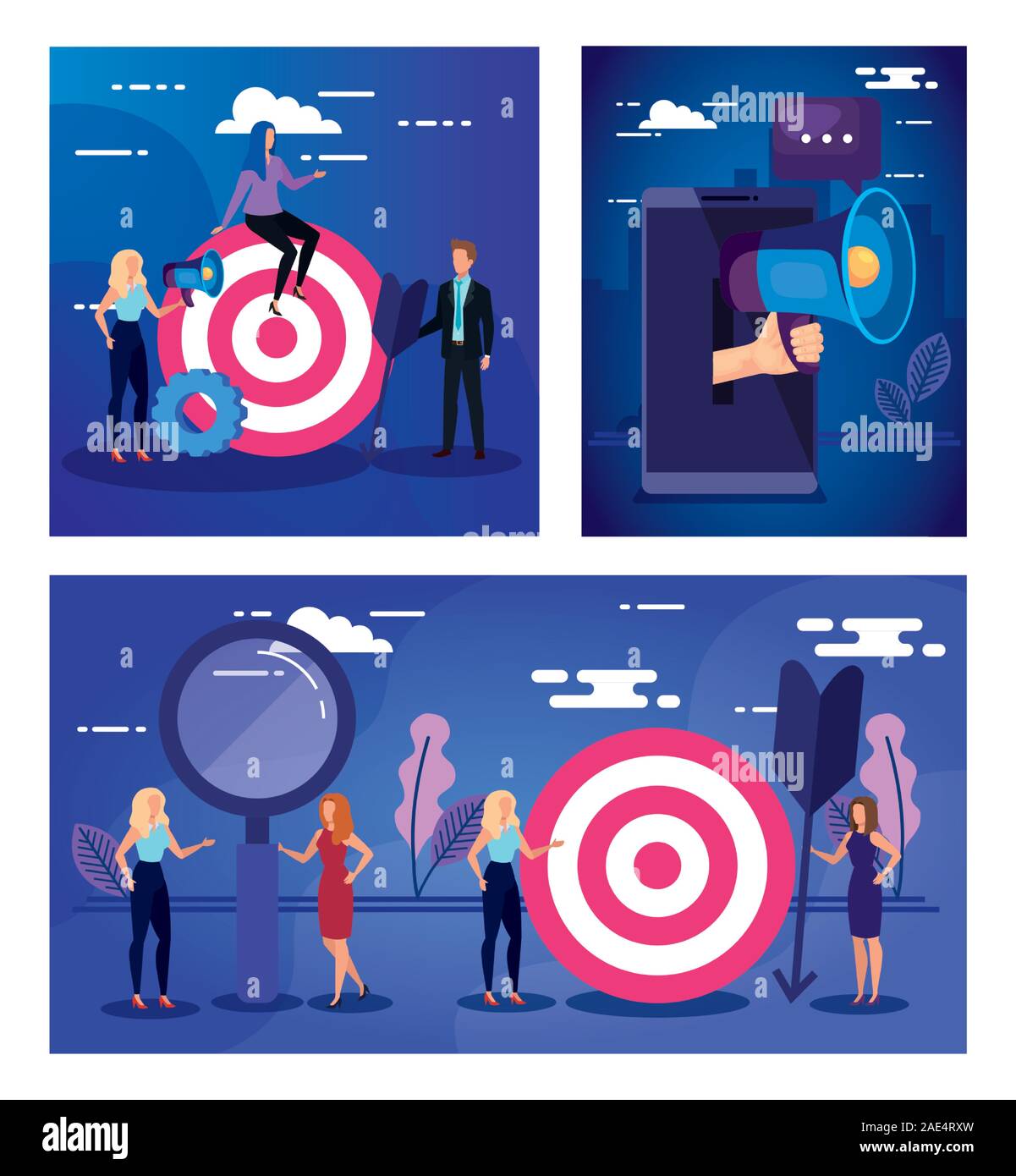 Target smartphone and people vector design Stock Vector Image & Art - Alamy