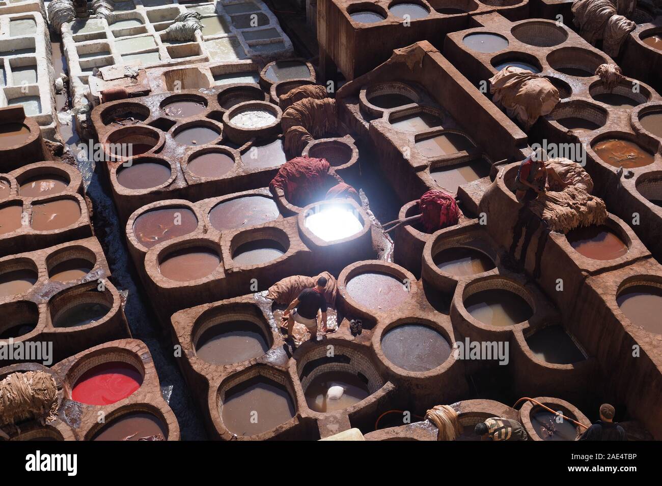 Leather Fabrication In Fes, Morocco Stock Photo - Alamy