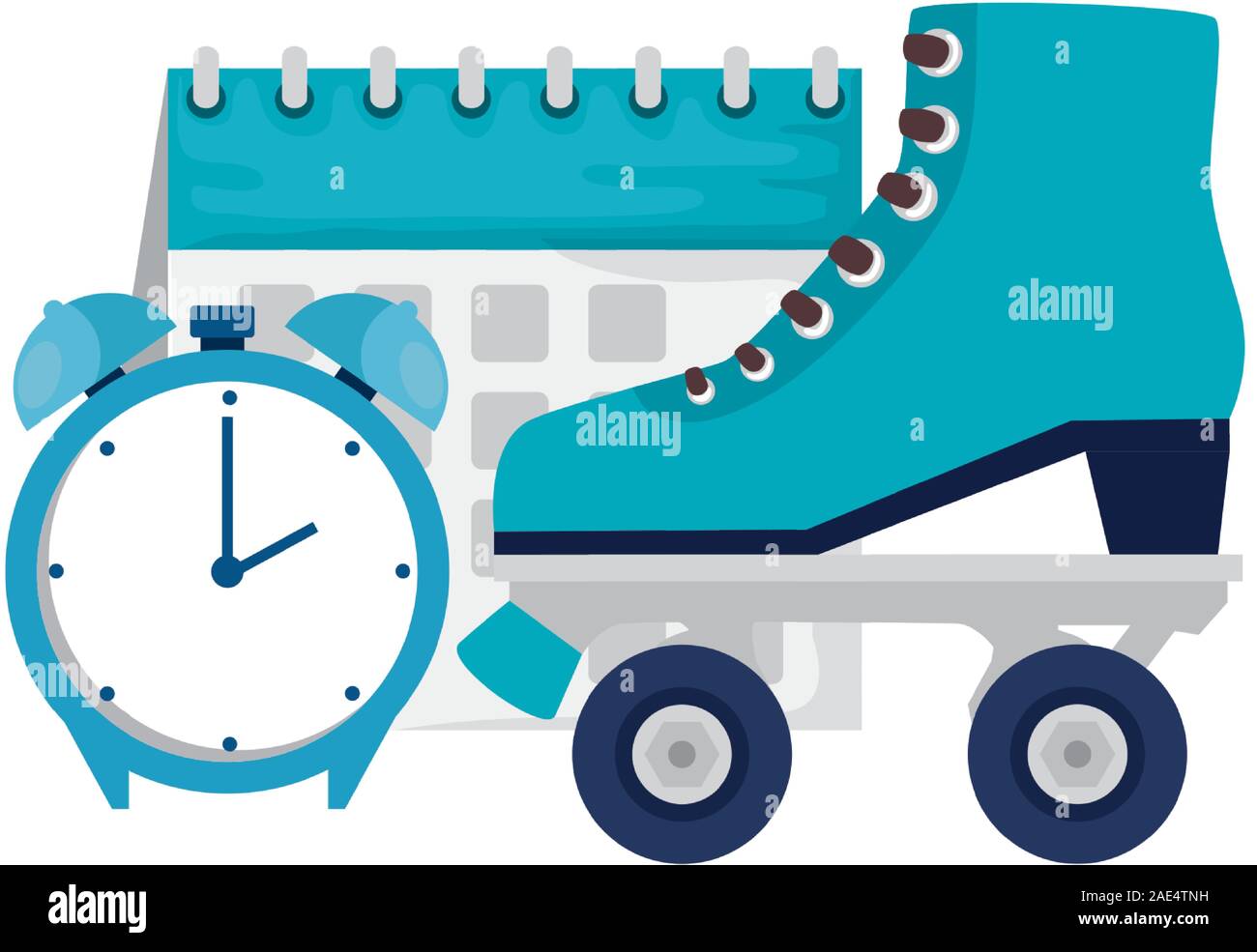 Sport roller clock and calendar vector design Stock Vector Image & Art ...