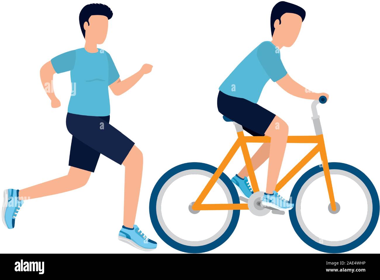 Isolated men with bike vector design Stock Vector Image & Art - Alamy
