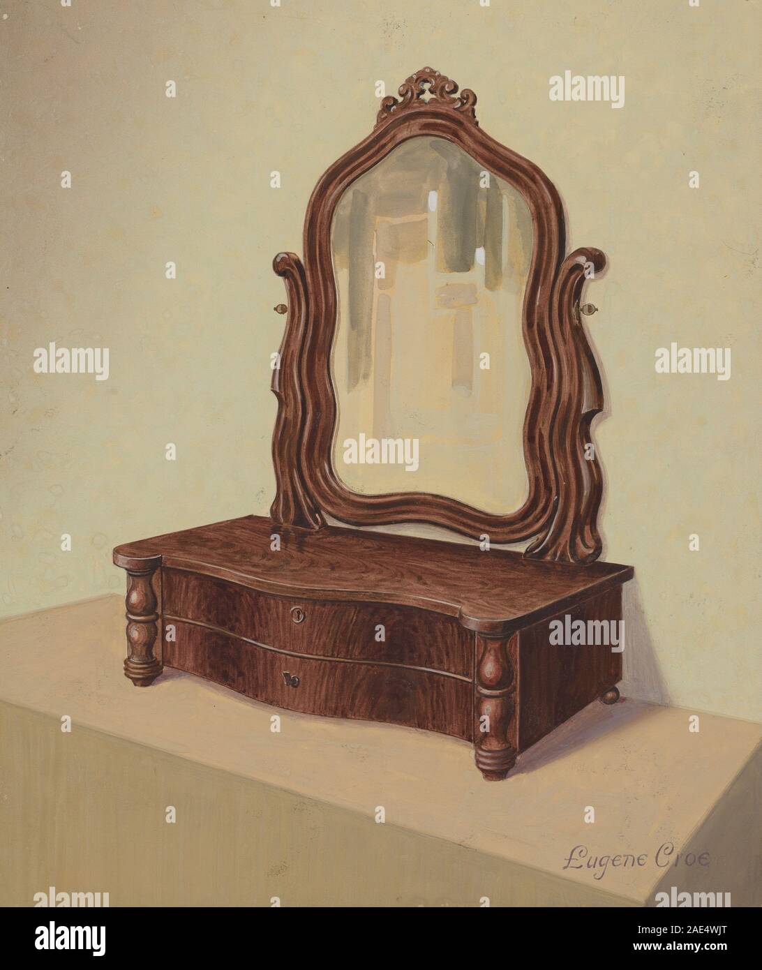 Dressing-glass created around 1936 by Eugene Croe is a hand mirror with ...