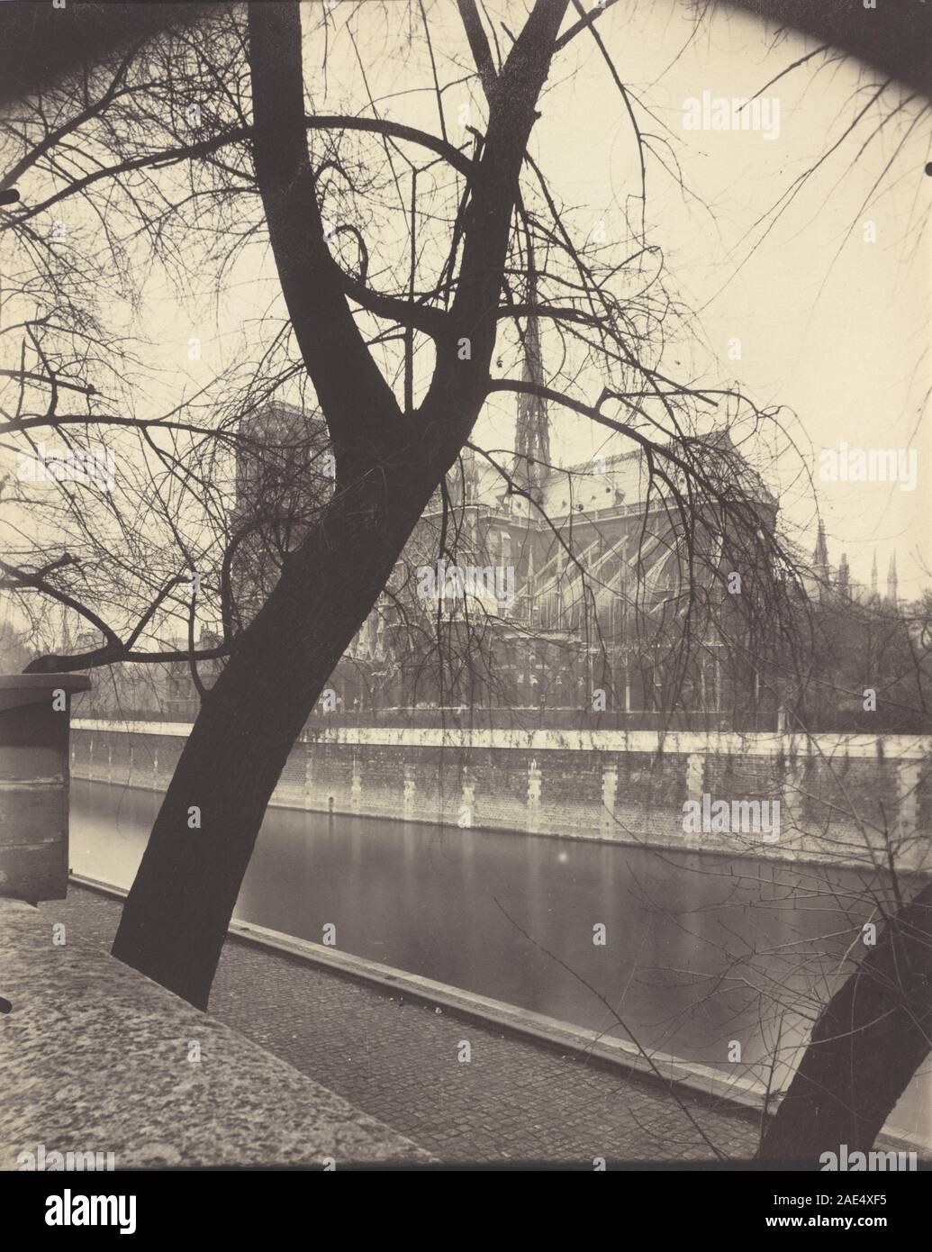 A photograph of Notre-Dame Cathedral in Paris taken in 1922 by Eugène ...