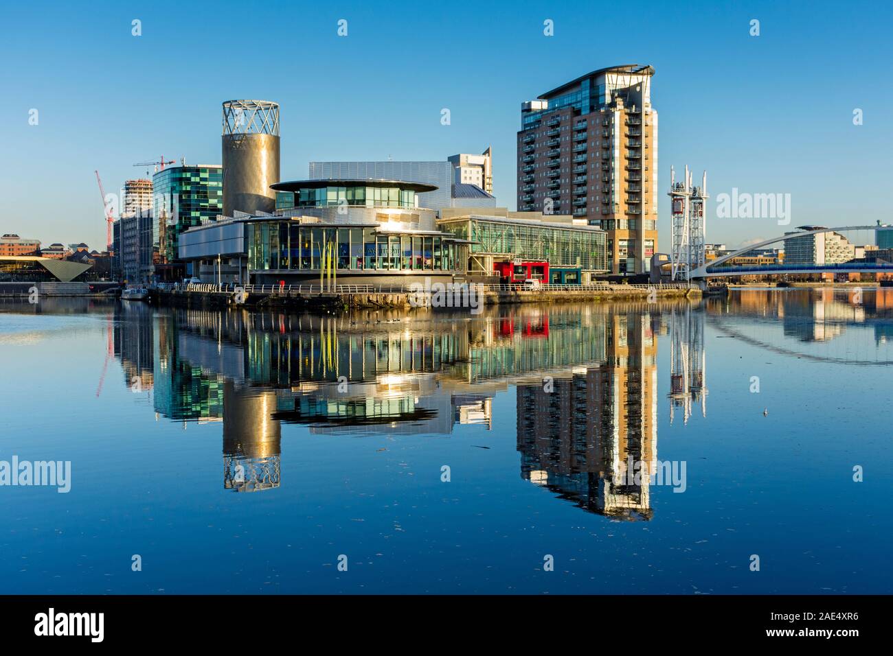 The Lowry Arts Centre and the Imperial Point apartment block, over the ...